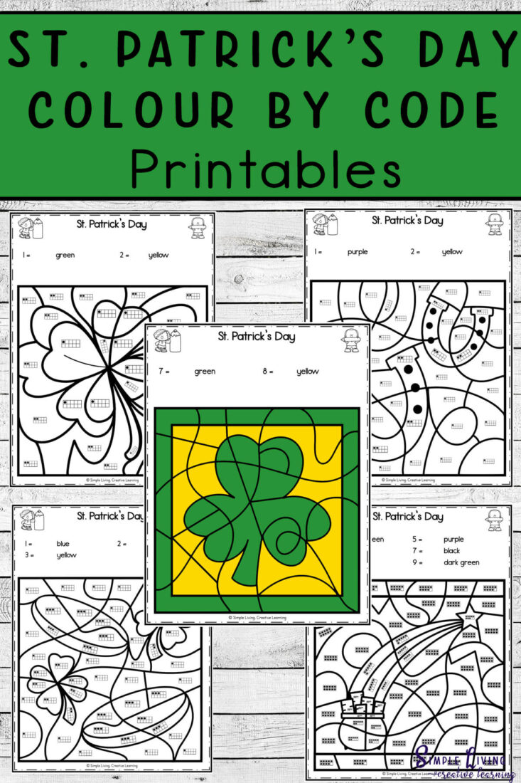 St. Patrick's Day Colour by Code Printables - Simple Living. Creative ...