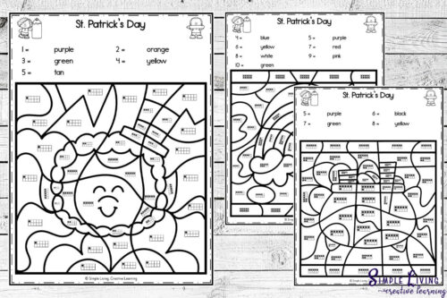 St. Patrick's Day Colour by Code Printables - Simple Living. Creative ...