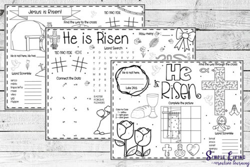 Easter Activity Mats - Simple Living. Creative Learning