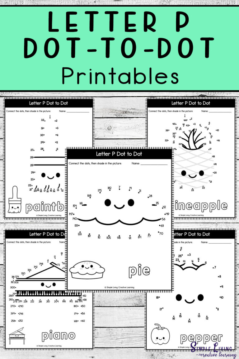 Letter P Dot-to-Dot Printables - Simple Living. Creative Learning