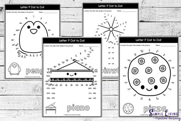 Letter P Dot-to-Dot Printables - Simple Living. Creative Learning