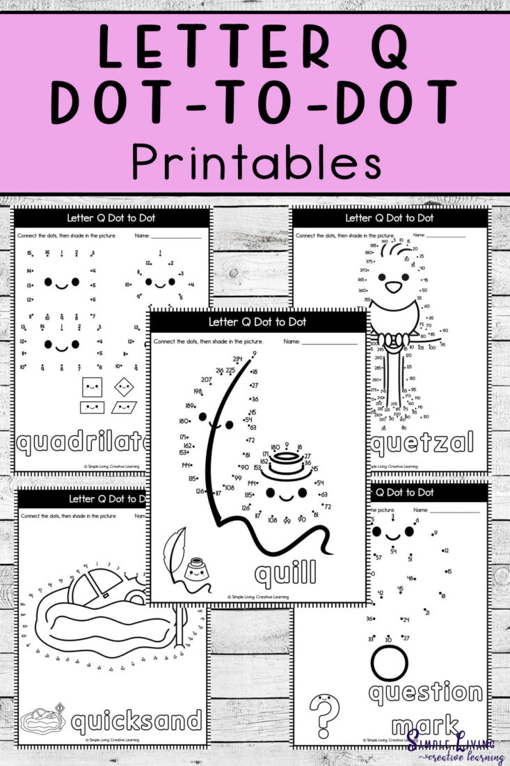 Letter Q Dot-to-Dot Printables - Simple Living. Creative Learning