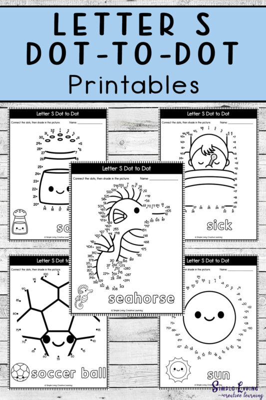 Letter S Dot-to-Dot Printables - Simple Living. Creative Learning