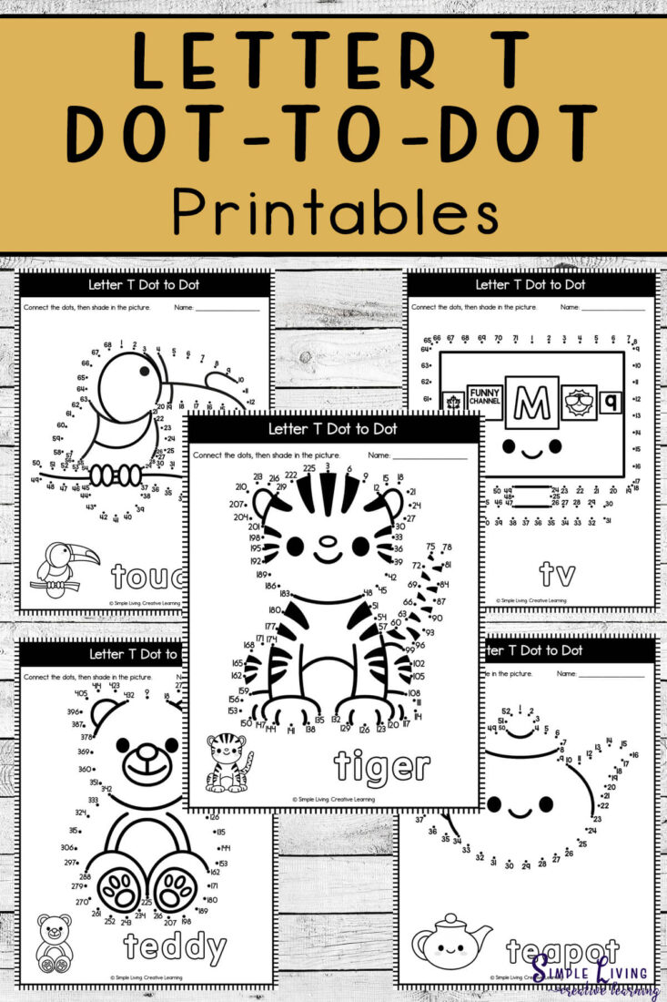 Letter T Dot-to-Dot Printables - Simple Living. Creative Learning