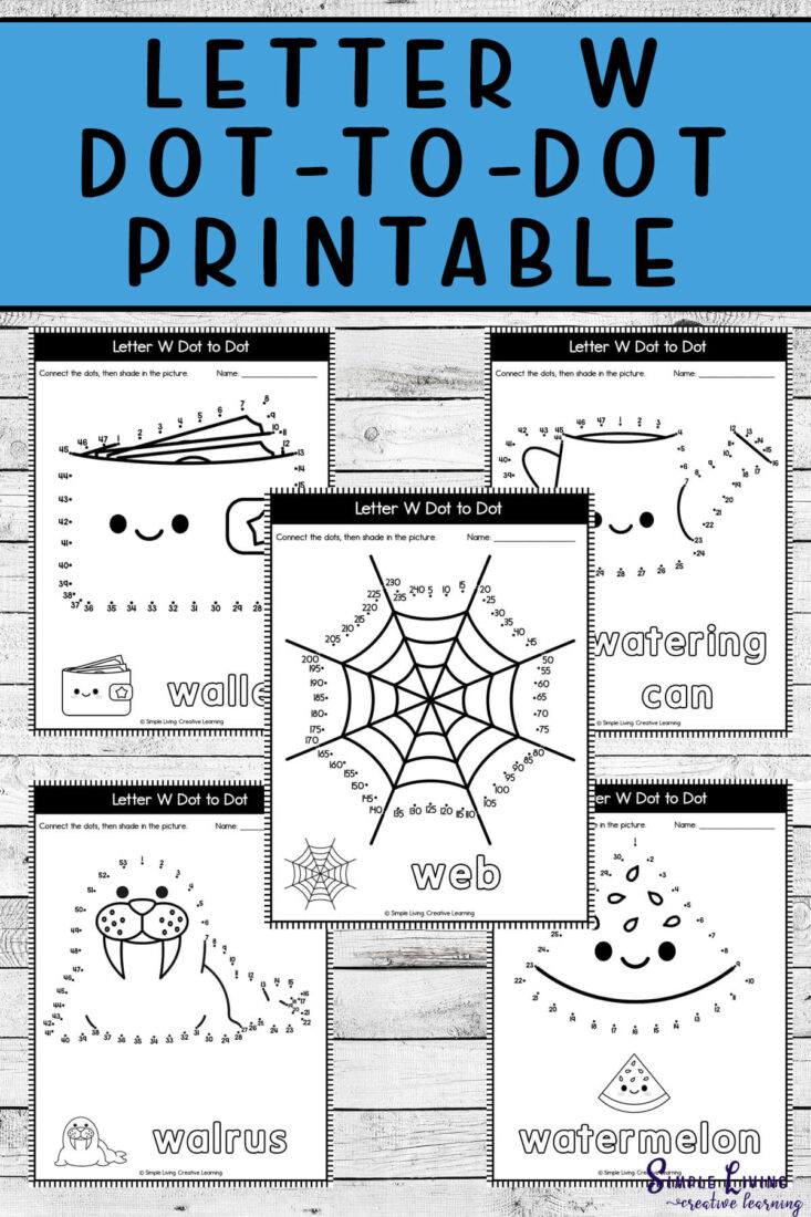 Letter W Dot-to-Dot Printables - Simple Living. Creative Learning