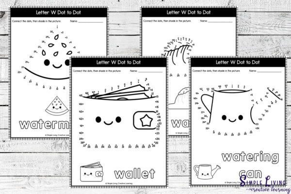 Letter W Dot-to-Dot Printables - Simple Living. Creative Learning