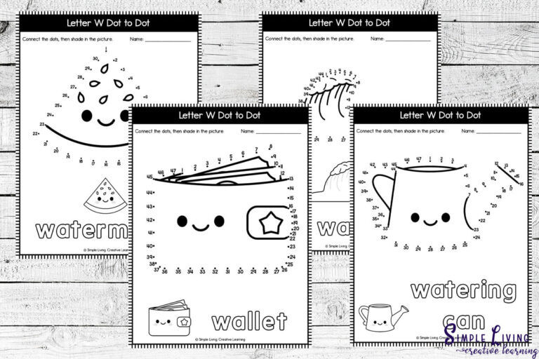 Letter W Dot-to-Dot Printables - Simple Living. Creative Learning