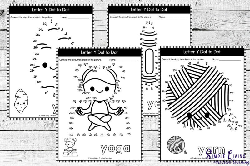 Letter Y Dot-to-Dot Printables - Simple Living. Creative Learning