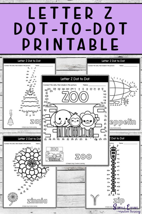Letter Z Dot-to-Dot Printables - Simple Living. Creative Learning