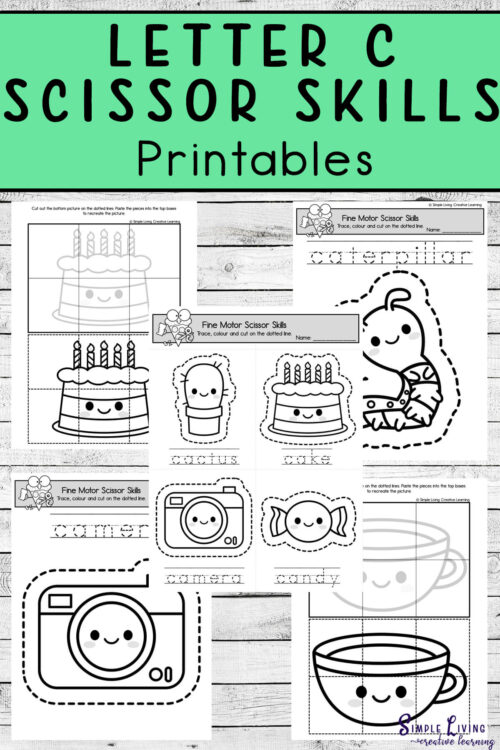 Letter C Fine Motor Scissor Skills Printables - Simple Living. Creative ...