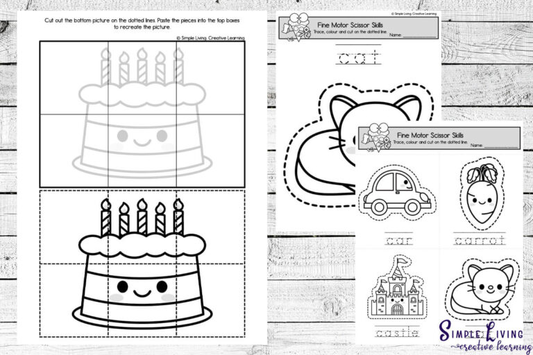 Letter C Fine Motor Scissor Skills Printables - Simple Living. Creative ...