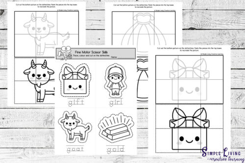 Letter G Fine Motor Scissor Skills Printables - Simple Living. Creative ...