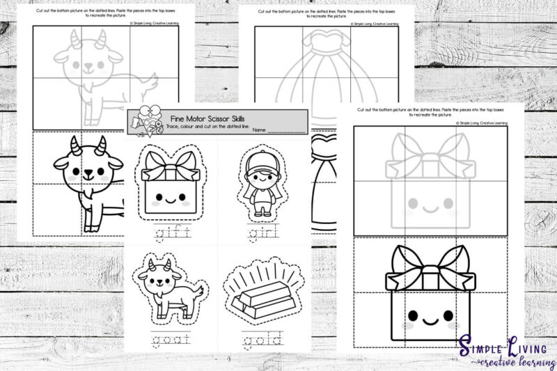 Letter G Fine Motor Scissor Skills Printables - Simple Living. Creative ...