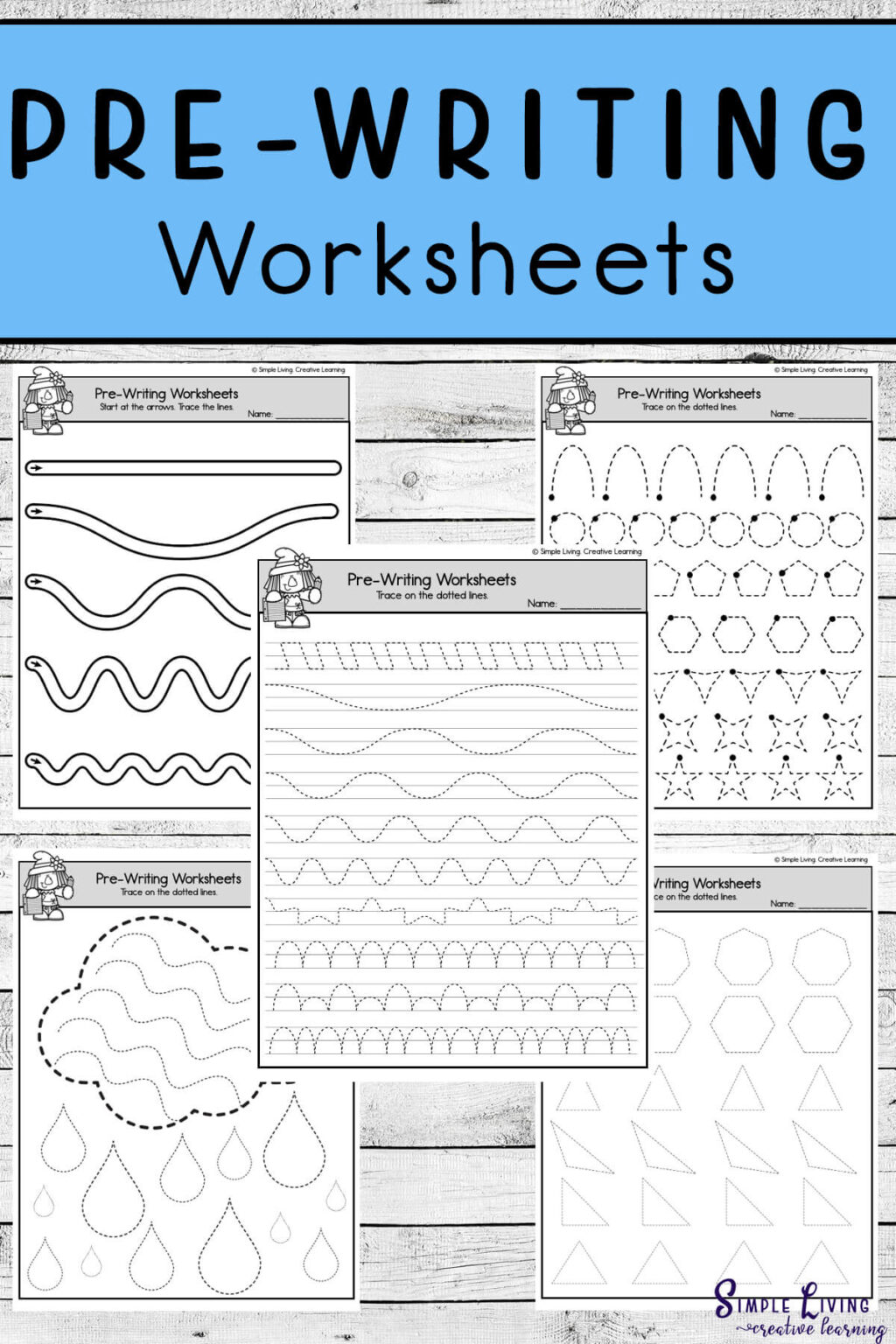 Pre-Writing Worksheets - Simple Living. Creative Learning