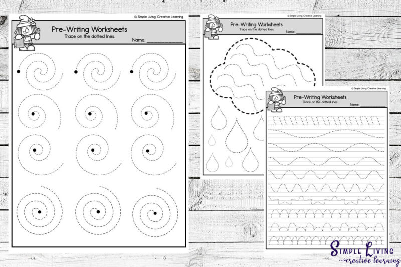 Pre-Writing Worksheets - Simple Living. Creative Learning