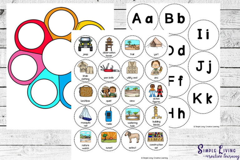 Alphabet Flowers Cut and Paste Activity - Simple Living. Creative Learning