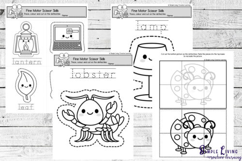 Letter L Fine Motor Scissor Skills Printables - Simple Living. Creative ...