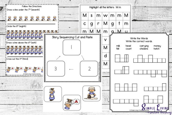 Aesop's Fables: The Country Maid and her Milkpail Printables - Simple ...