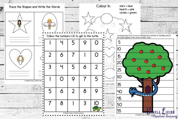Adam and Eve Printables - Simple Living. Creative Learning