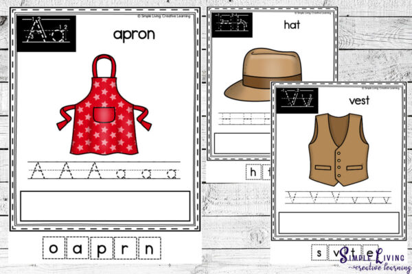 Clothing Themed Alphabet Printables - Simple Living. Creative Learning