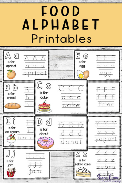 Food Themed Alphabet Worksheets - Simple Living. Creative Learning