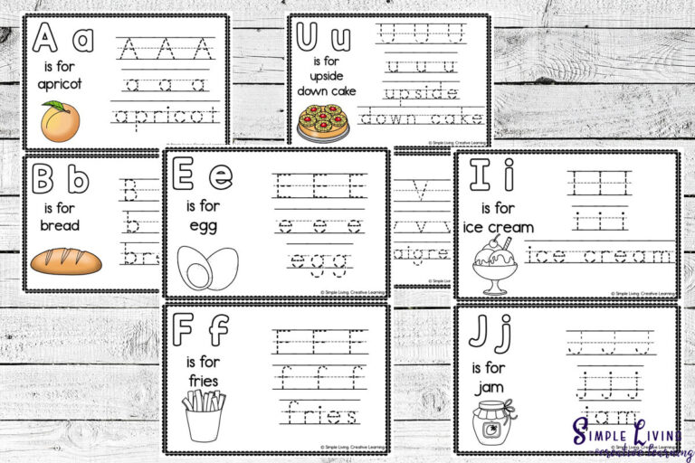 Food Themed Alphabet Worksheets - Simple Living. Creative Learning