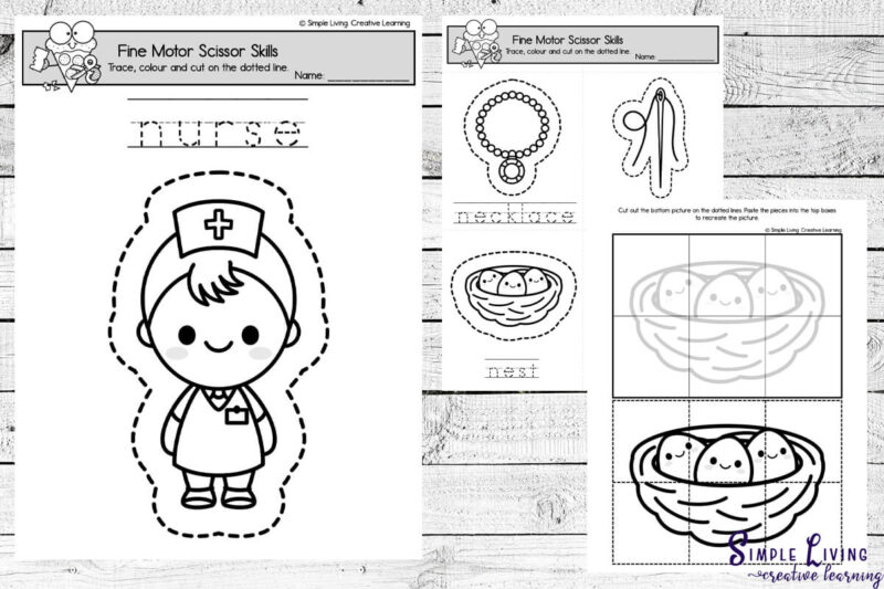 Letter N Fine Motor Scissor Skills Printables - Simple Living. Creative ...
