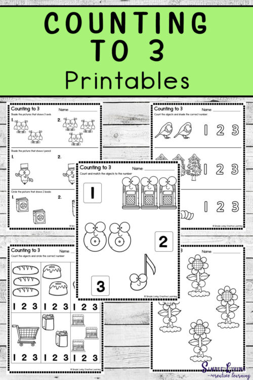 Counting to 3 Printables - Simple Living. Creative Learning