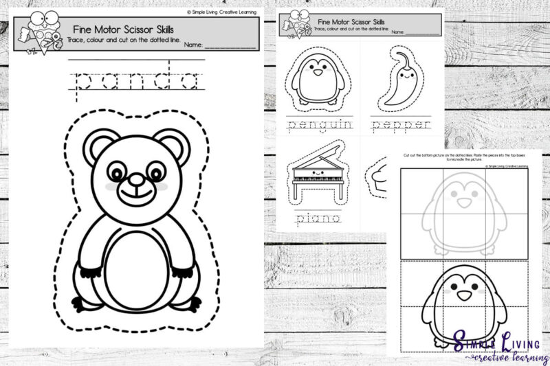 Letter P Fine Motor Scissor Skills Printables - Simple Living. Creative ...
