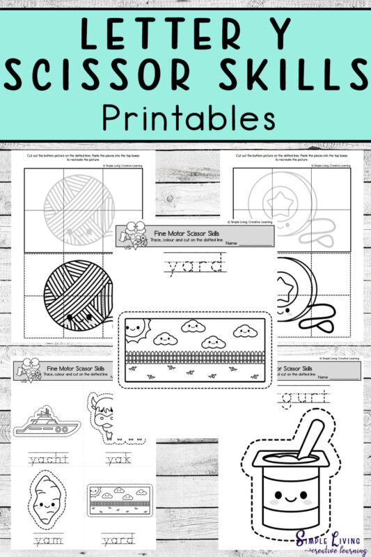 Letter Y Fine Motor Scissor Skills Printables - Simple Living. Creative ...