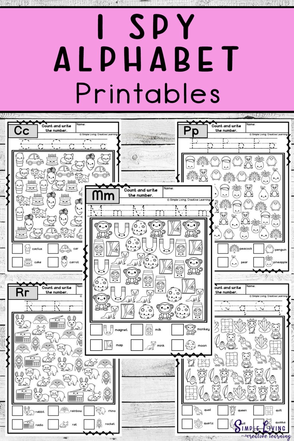 Alphabet I Spy Printables - Simple Living. Creative Learning