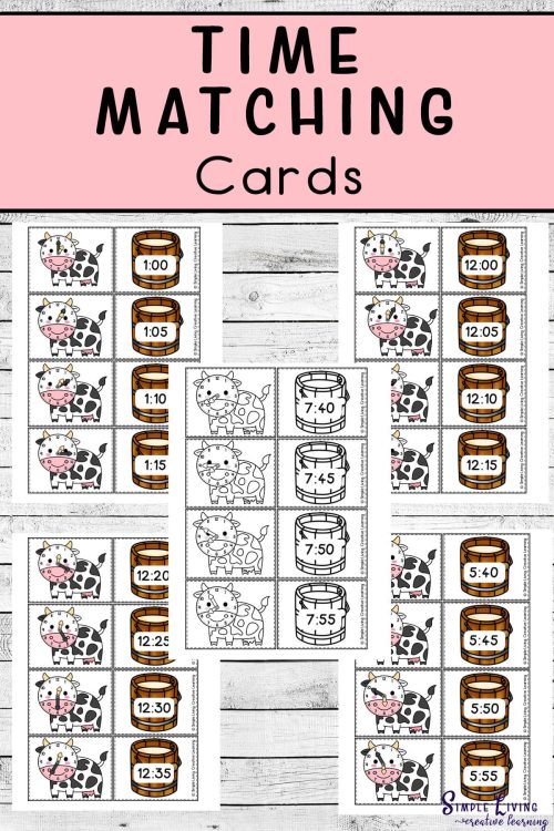 Time Matching Cards - Simple Living. Creative Learning