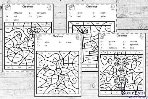 Christmas Colour By Code Printables - Simple Living. Creative Learning