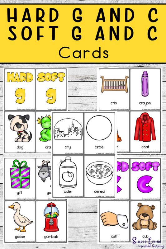Hard G and C and Soft G and C Cards - Simple Living. Creative Learning