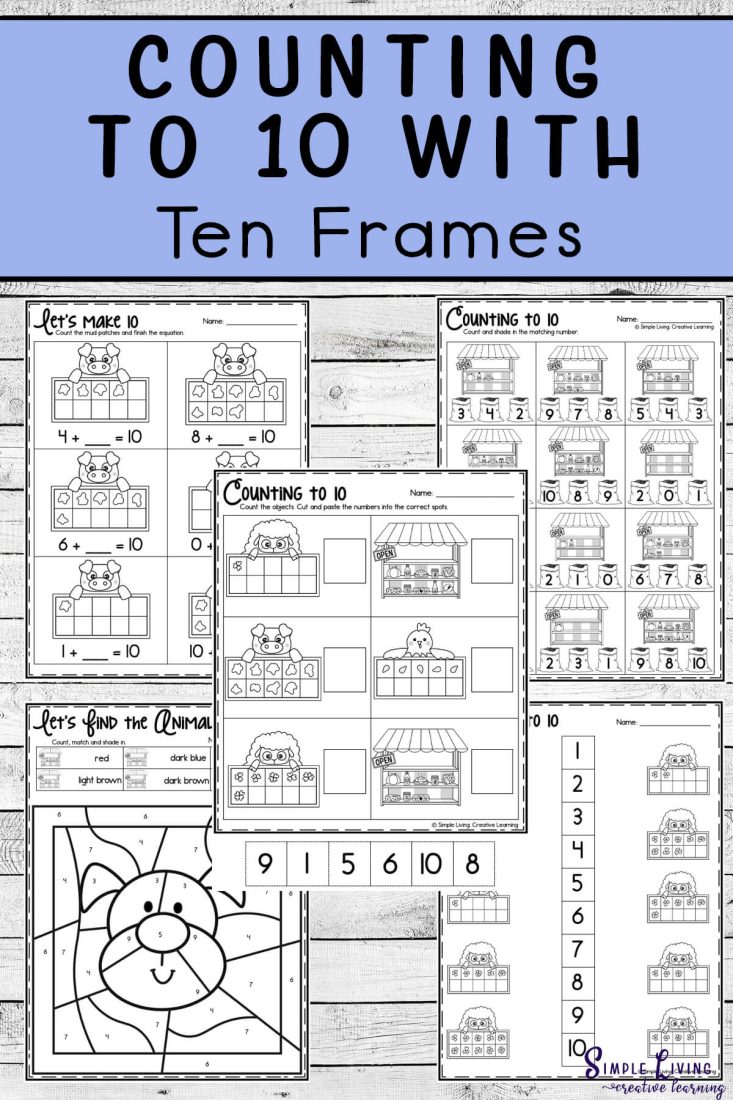 Counting to 10 with Ten Frames Printables - Simple Living. Creative ...