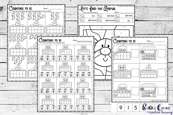 Counting to 10 with Ten Frames Printables - Simple Living. Creative ...