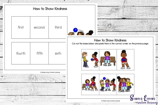 Showing Kindness Story Sequencing Printables - Simple Living. Creative ...