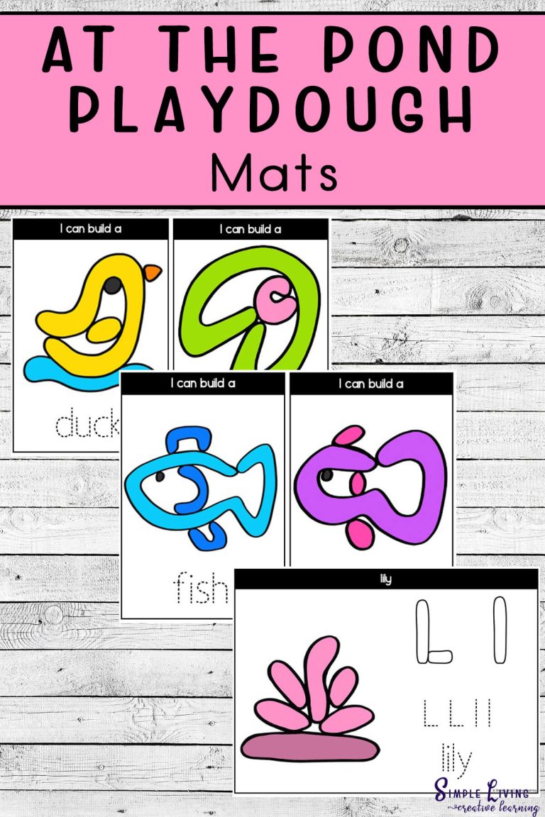 At the Pond Playdough Mats - Simple Living. Creative Learning