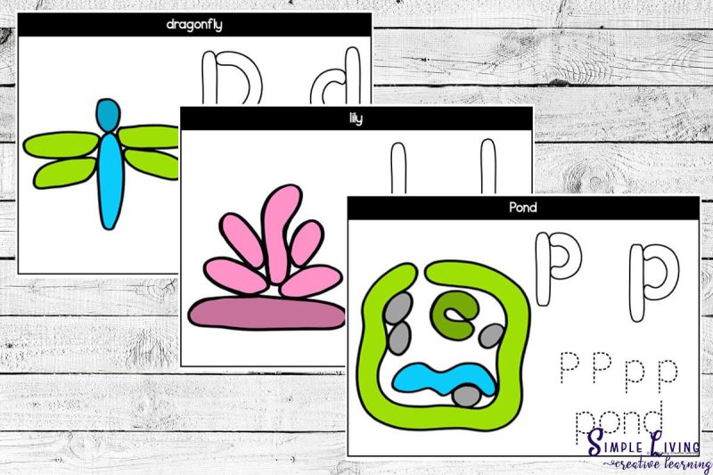 At the Pond Playdough Mats - Simple Living. Creative Learning