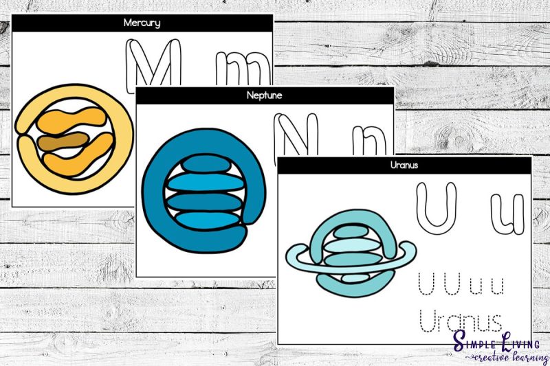 Planets Playdough Mats - Simple Living. Creative Learning