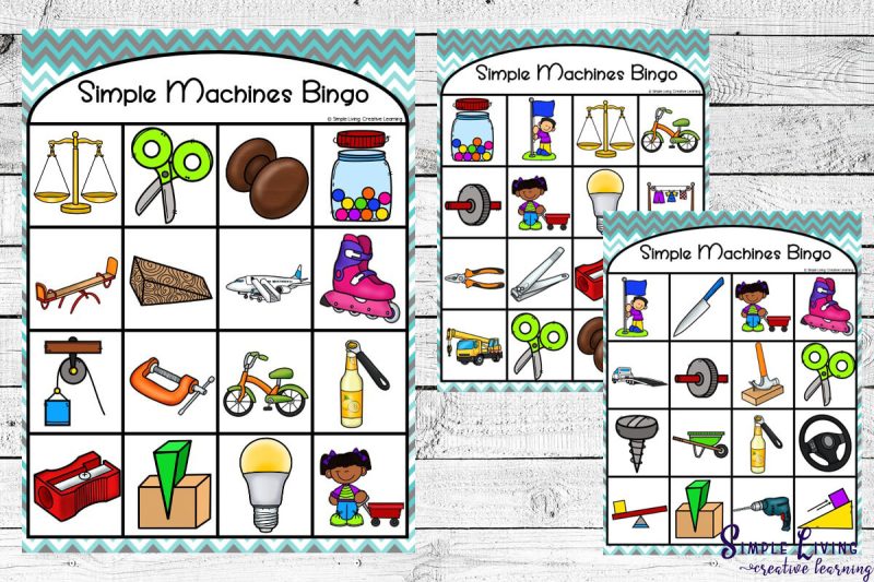 Simple Machines Bingo - Simple Living. Creative Learning
