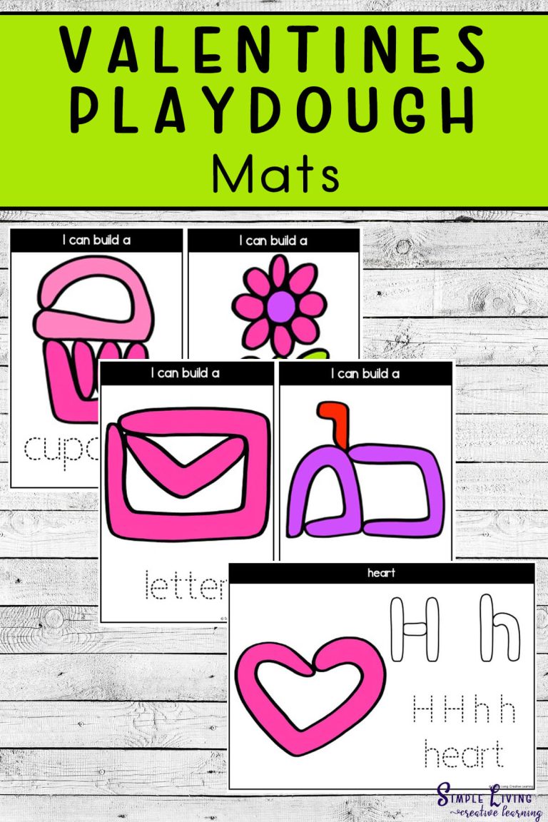 Valentines Playdough Mats - Simple Living. Creative Learning