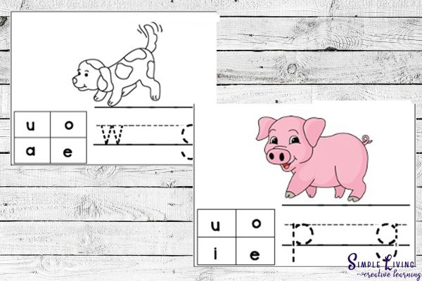 CVC Missing Letter Cards - Simple Living. Creative Learning