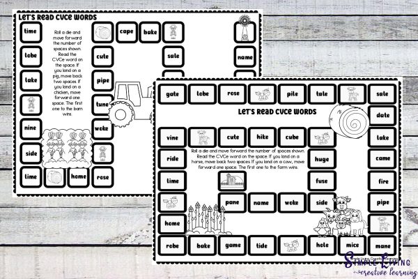 Let's Read CVCe Words Printable Board Games - Simple Living. Creative ...