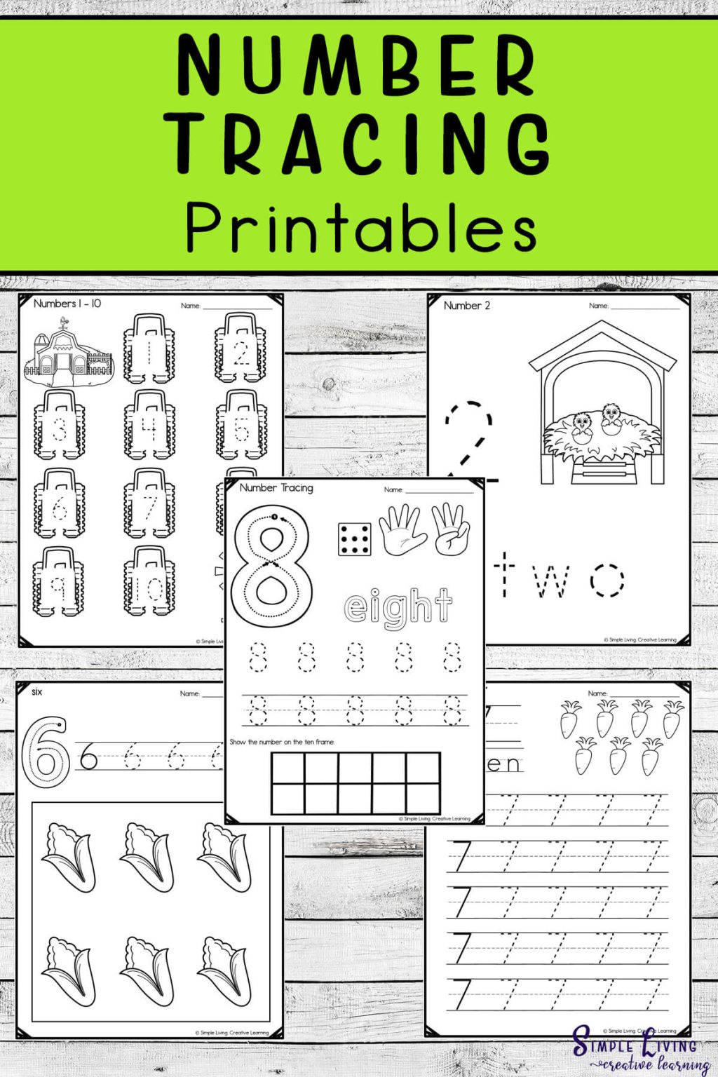 Number Tracing Printables {1-10} - Simple Living. Creative Learning
