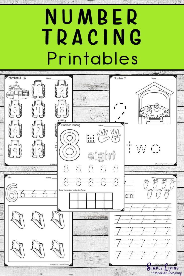 Number Tracing Printables {1-10} - Simple Living. Creative Learning