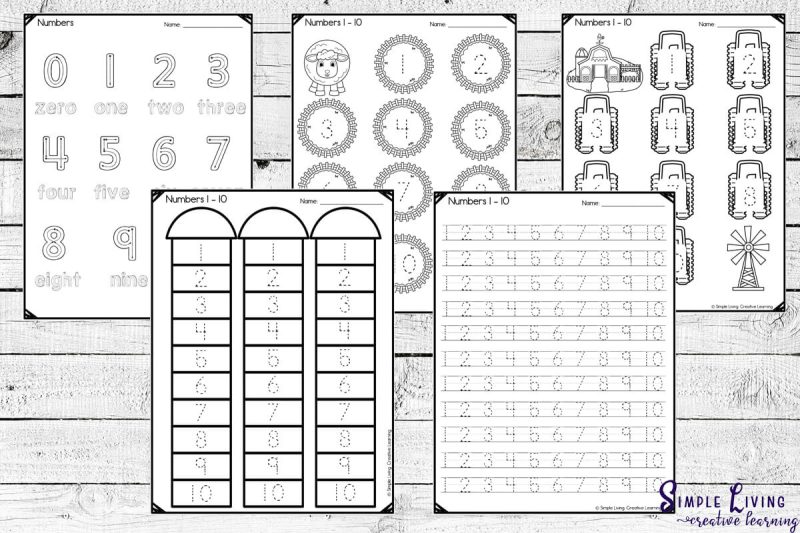 Number Tracing Printables {1-10} - Simple Living. Creative Learning