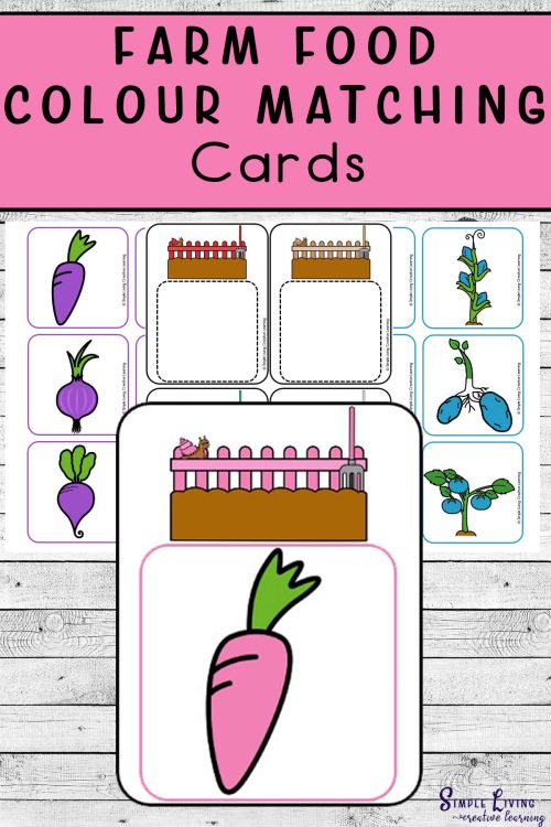 Farm Food Colour Matching Cards - Simple Living. Creative Learning