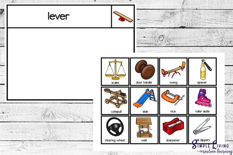 Simple Machines Sorting Mats - Simple Living. Creative Learning