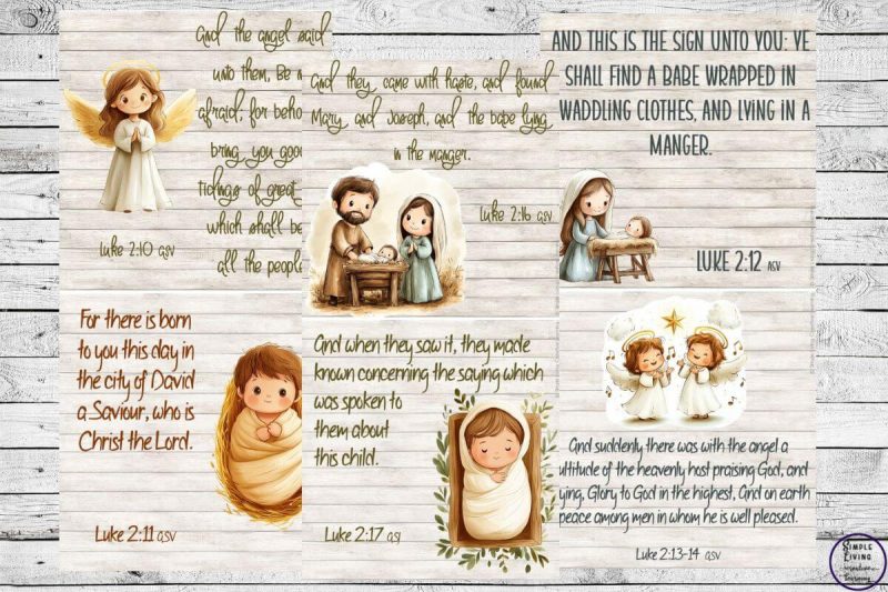 Printable Advent Scripture Cards - Simple Living. Creative Learning